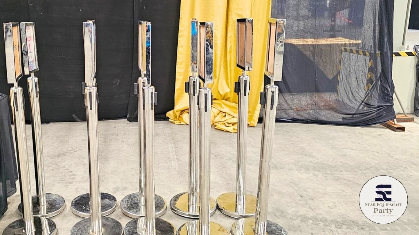 Sewa Tiang Antrian Q Line Standing Barrier Jakarta